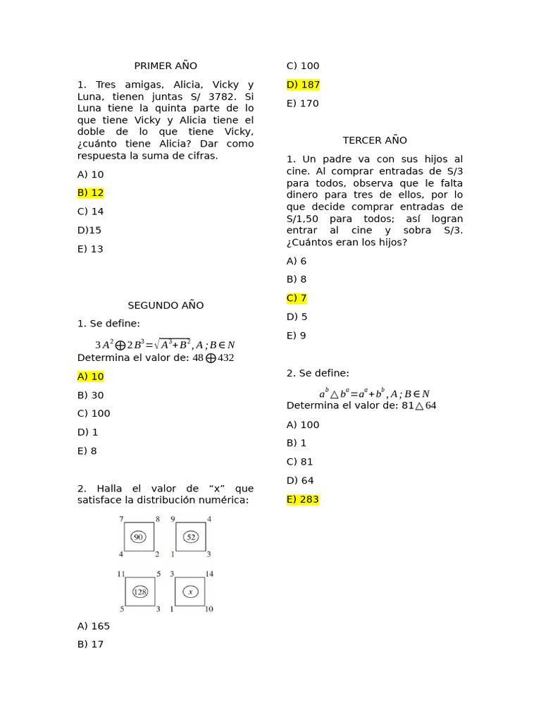 CONCURSO 1RO 2DO 3RO RM | PDF