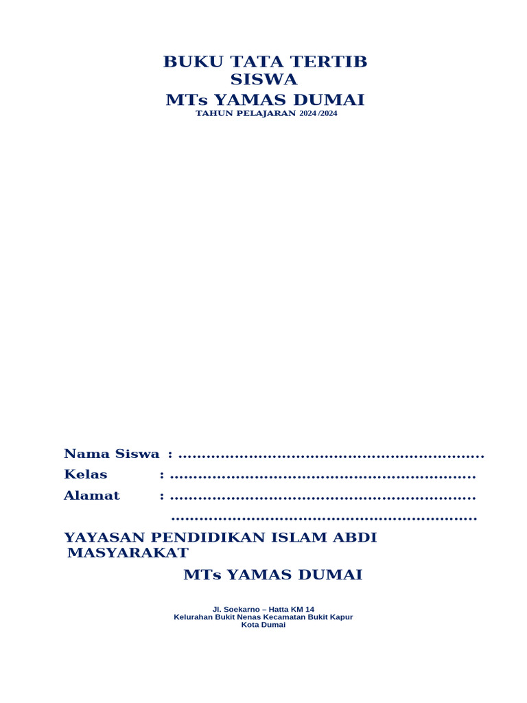 TATA TERTIB Dan SOP SISWA | PDF