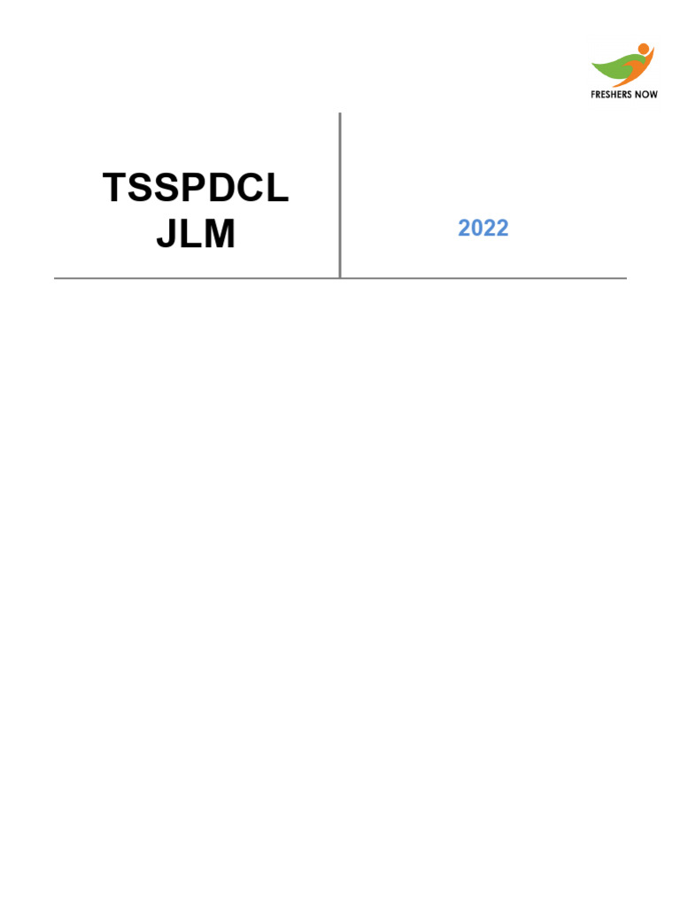 TSSPDCL JLM 2022 Question Paper | PDF