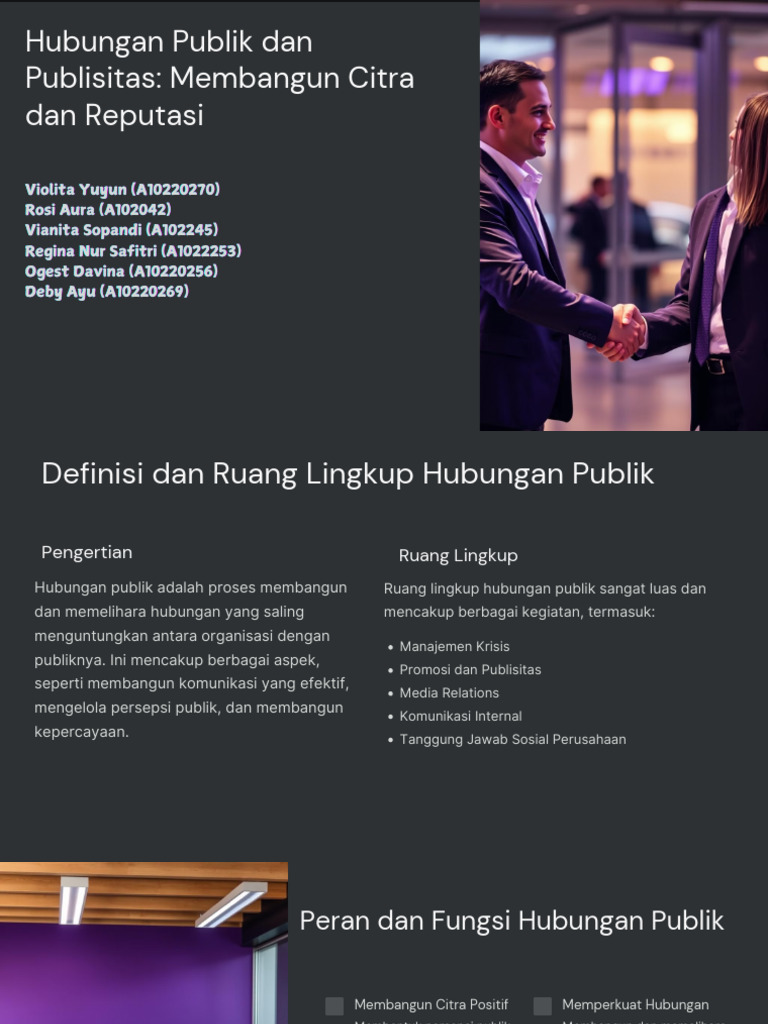 Hubungan Publik Dan Publisitas Membangun Citra Dan Reputasi | PDF