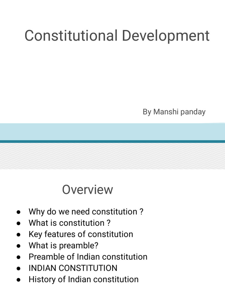 Constitutional Development - 071514 | PDF | Constitution | Justice