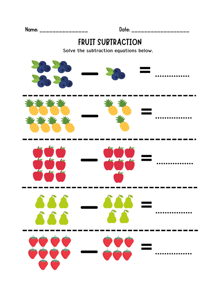 Fruit Subtraction | PDF