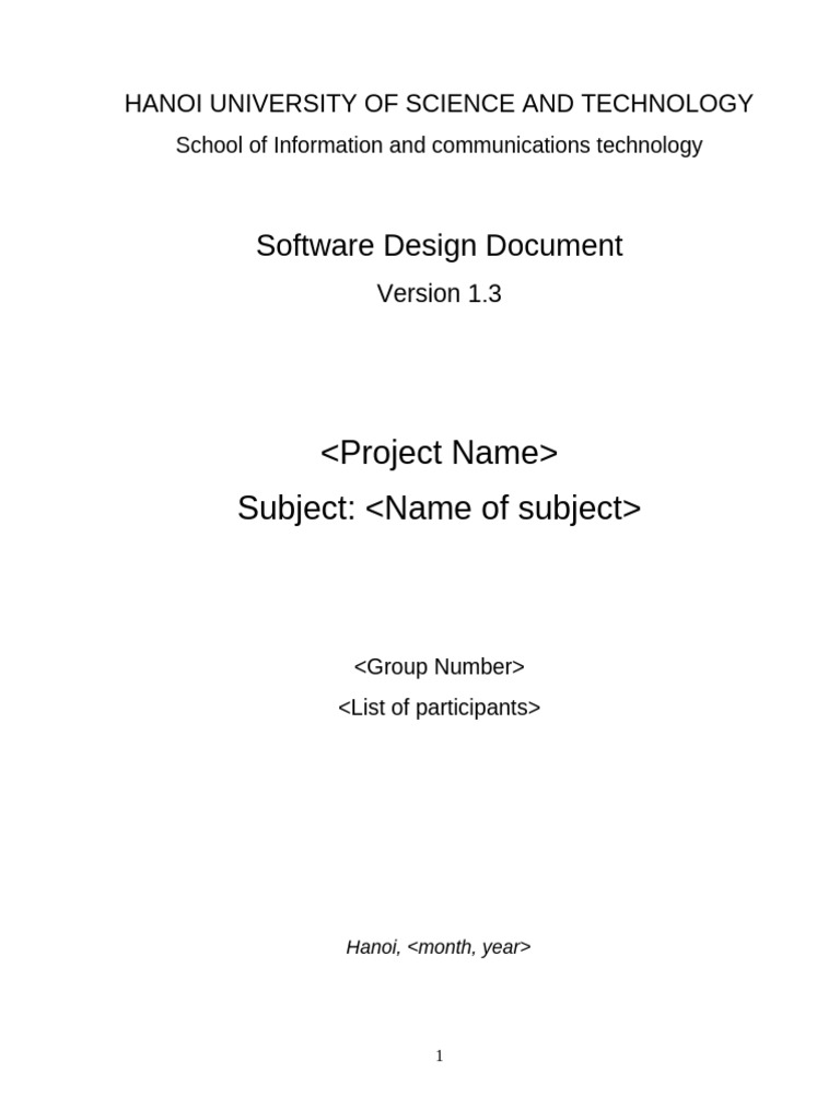 [Template-En] Sdd v1.3 | PDF | Databases | Data Model