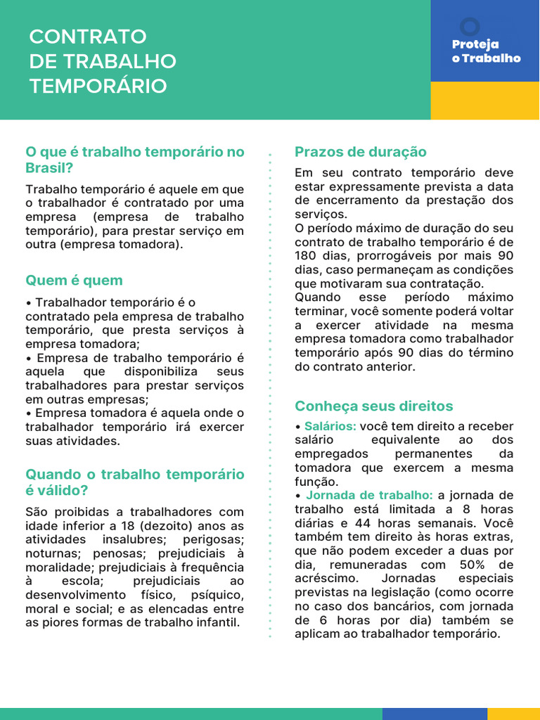 cartilha-trabalho-temporario | PDF | Férias trabalhistas | Direito Comercial