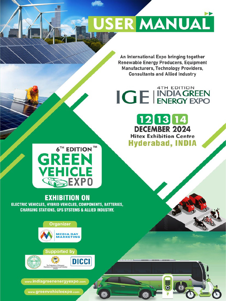 Manual India Green Energy Expo and Green Vehicle Expo 2024 | PDF