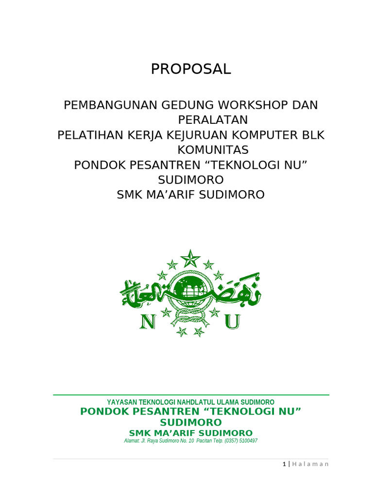 Contoh Proposal-Pondok | PDF