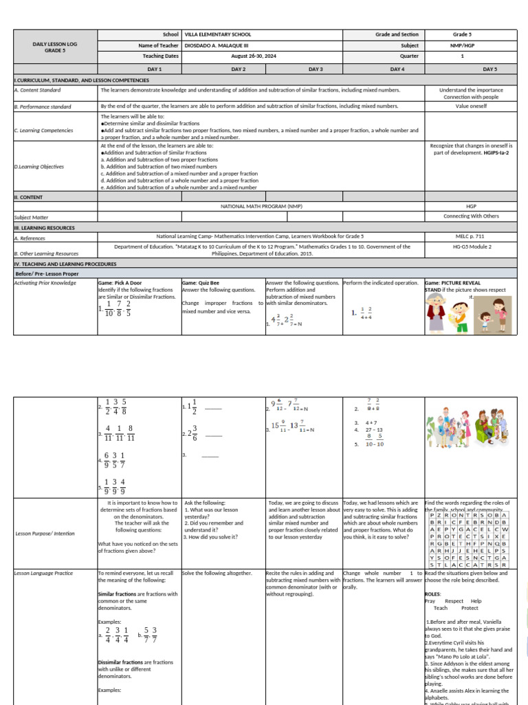 GRADE-5-NMP-HGP-WEEK-5 | PDF