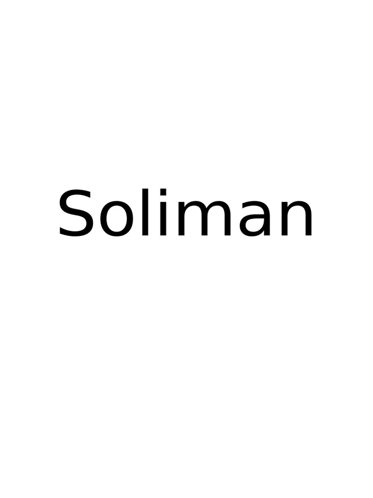Soliman | PDF