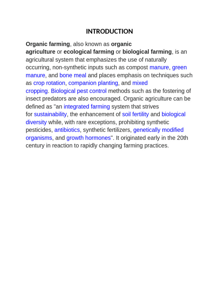 Organic Farming 1 Pdf Organic Farming Agriculture