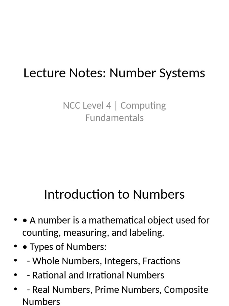 Number_Systems_Lecture | PDF