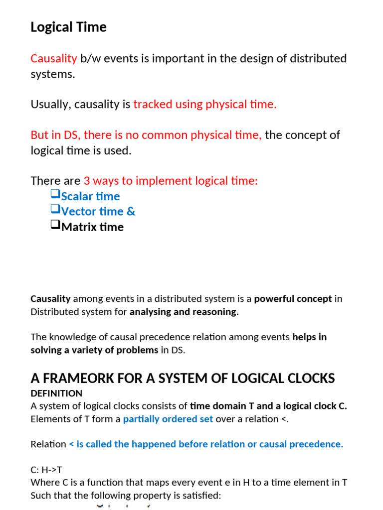 Cs3551 Ds Unit1 NTP and Logical Clock | PDF | Vector Space | Mathematics
