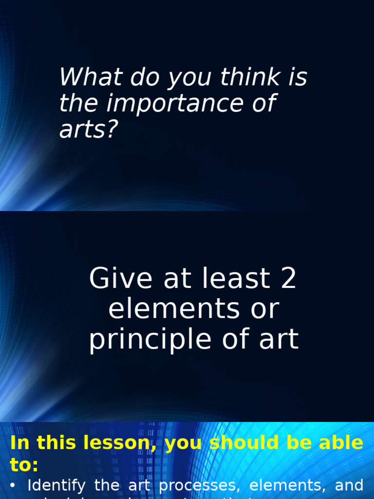 Lesson 1 Elements and Principle of Design | PDF | Shape