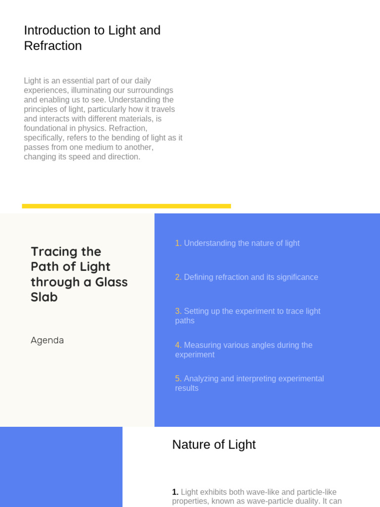 Slide Physics Tracing The Path of A Ray of Light Passing Through A ...