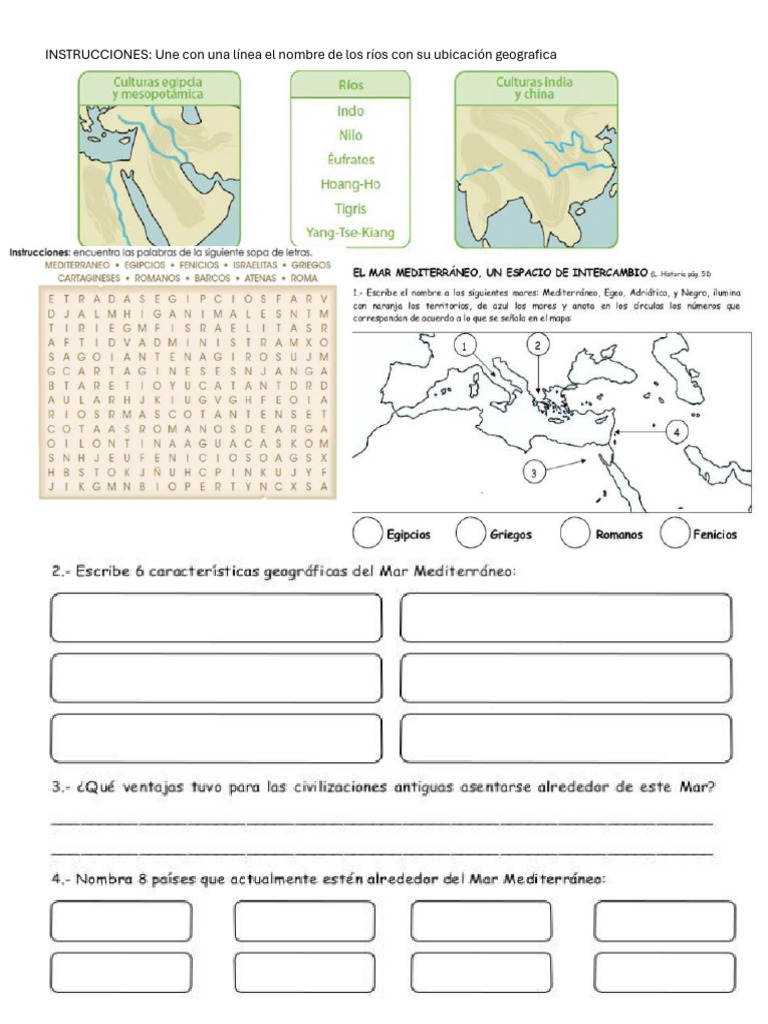 Mapa y Sopa de Letras | PDF