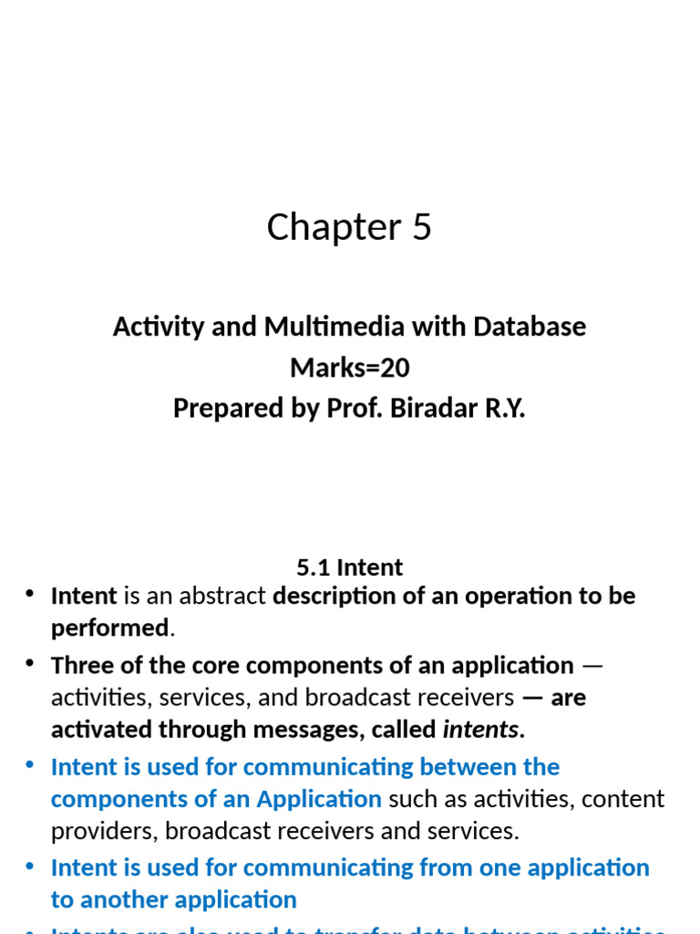 Chapter 5MAD | PDF | Mobile App | Android (Operating System)