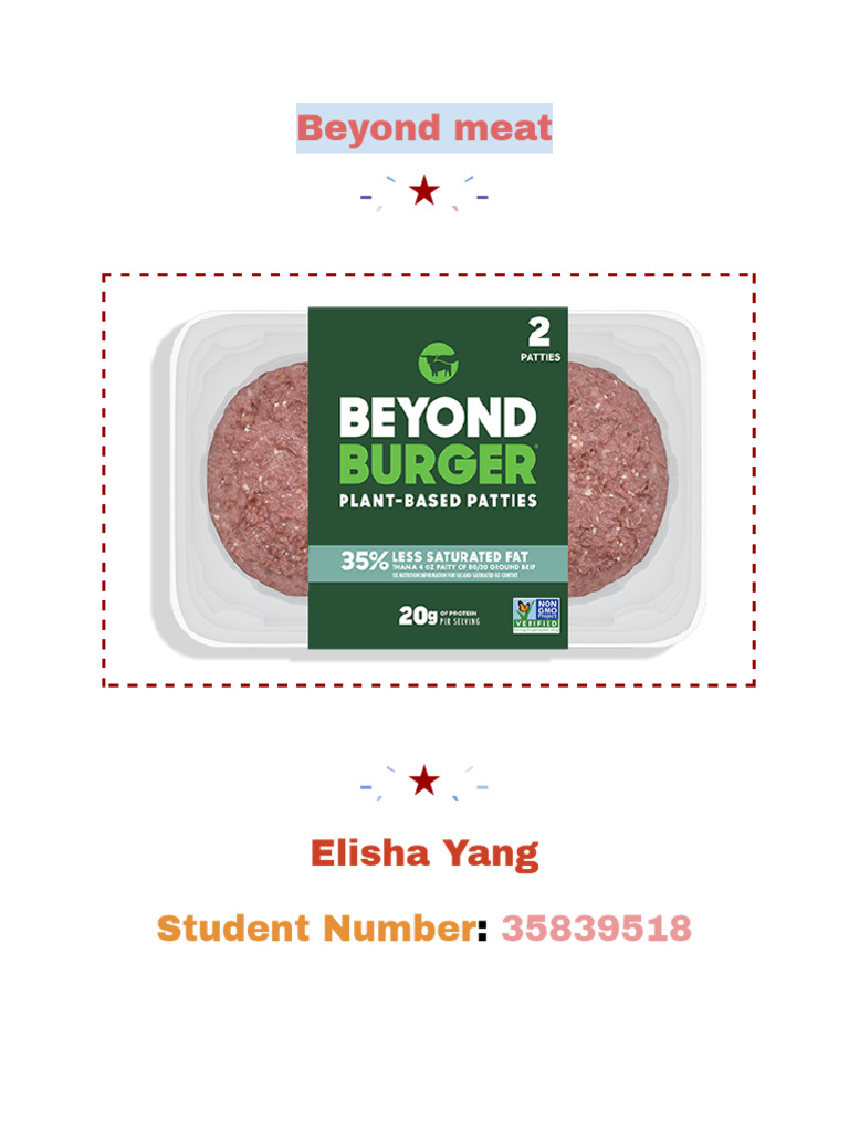 Beyond Meat Innovation Case Study - Elisha Yang | PDF | Meat | Agriculture