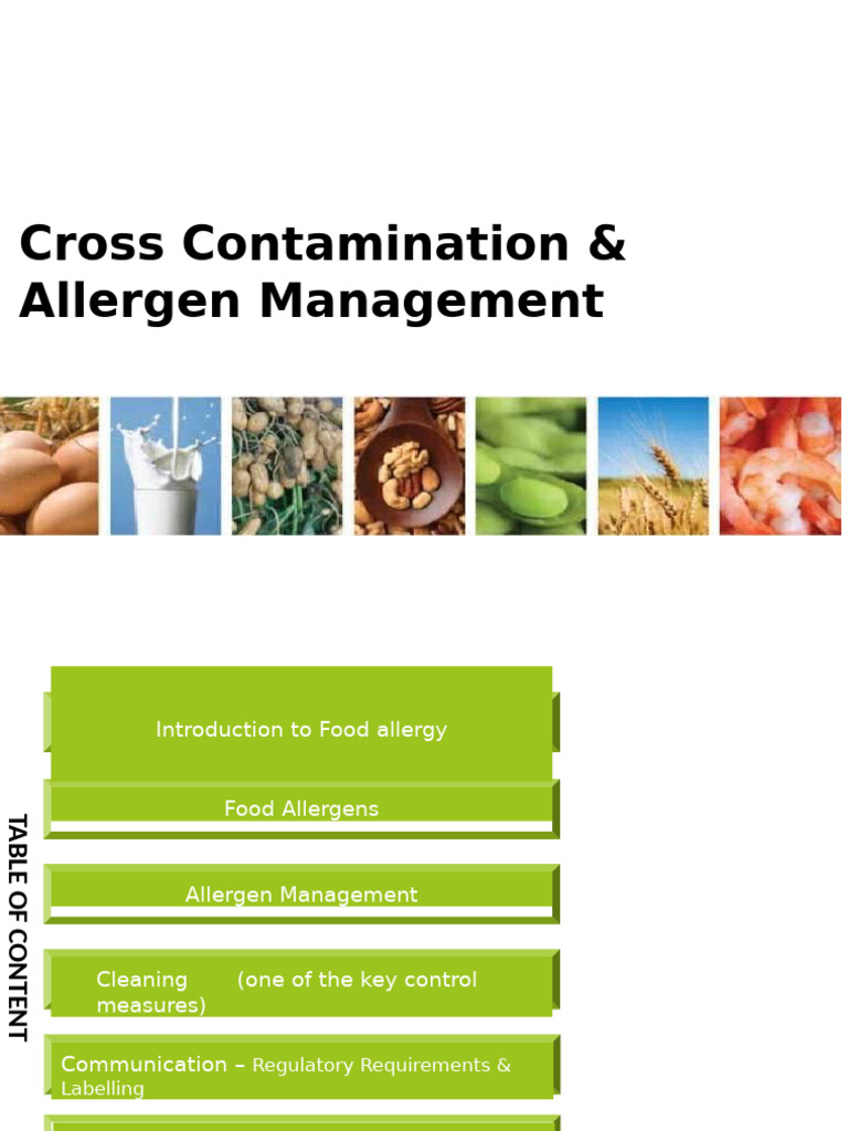 Cross Contamination & Allergen Management | PDF | Allergy | Food Allergy