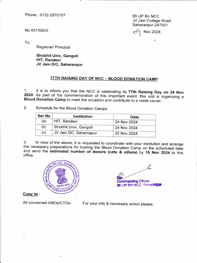 Blood Donation instt | PDF