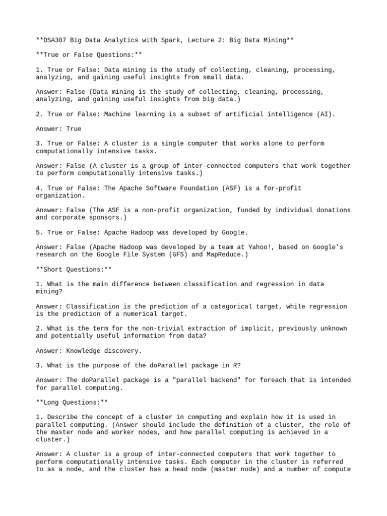 DSA307_Lecture_2_Final_out | PDF | No Sql | Apache Hadoop