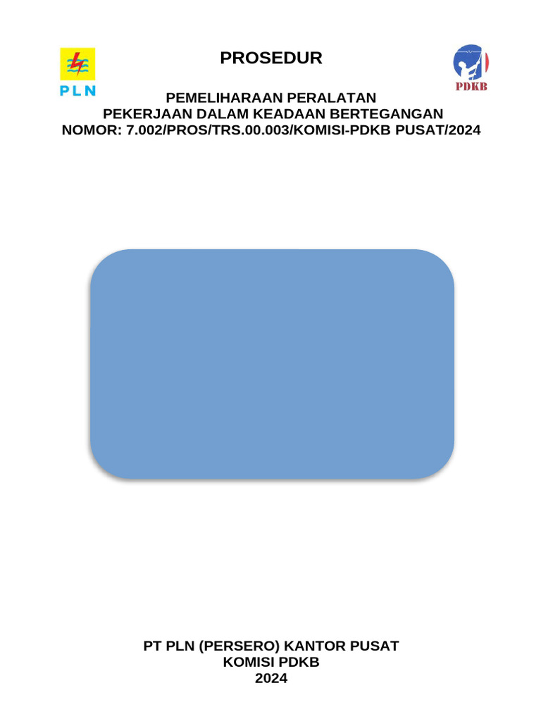 7.002 Prosedur Pemeliharaan Peralatan PDKB | PDF