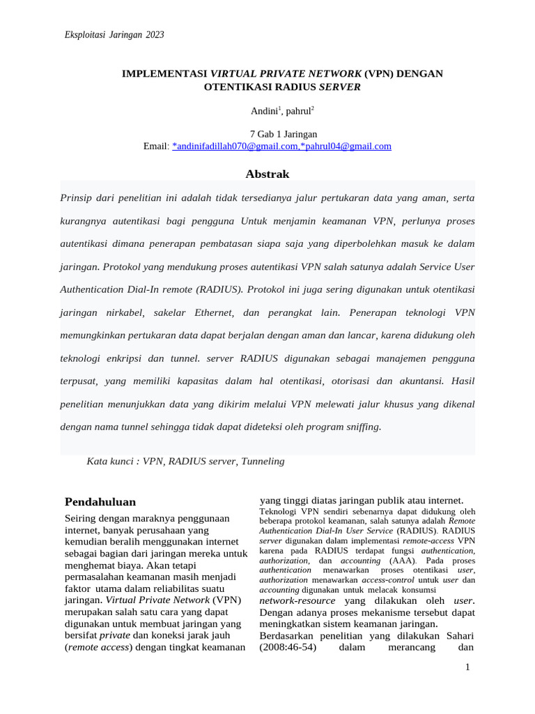 070 - 652 - Jurnal Uas Eksploitasi Jaringan Gabungan 1 | PDF