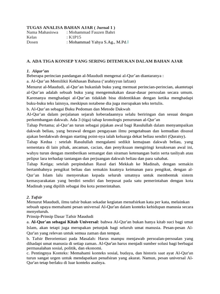 TUGAS ANALISA BAHAN AJAR 8 | PDF