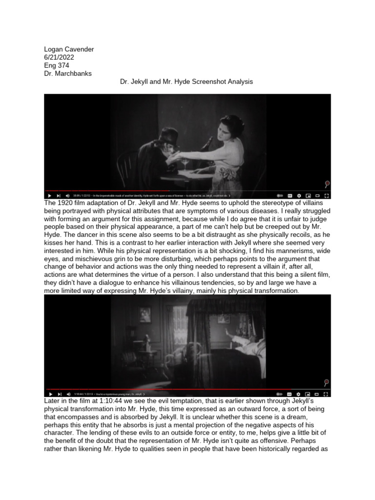 Jekyll & Hyde Ss Analysis | PDF
