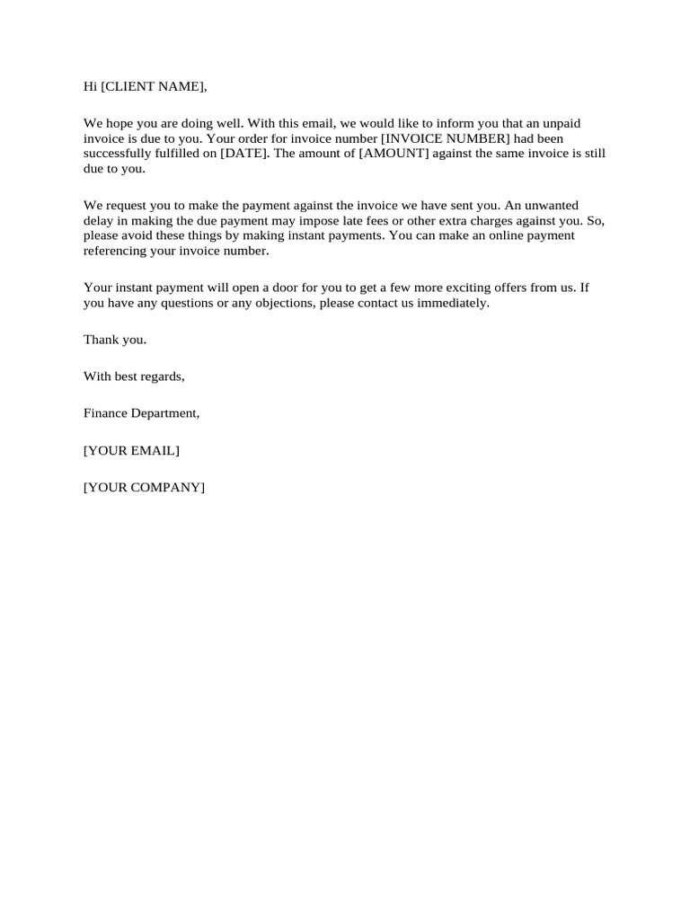 Letter To Customer Invoice Attached | PDF