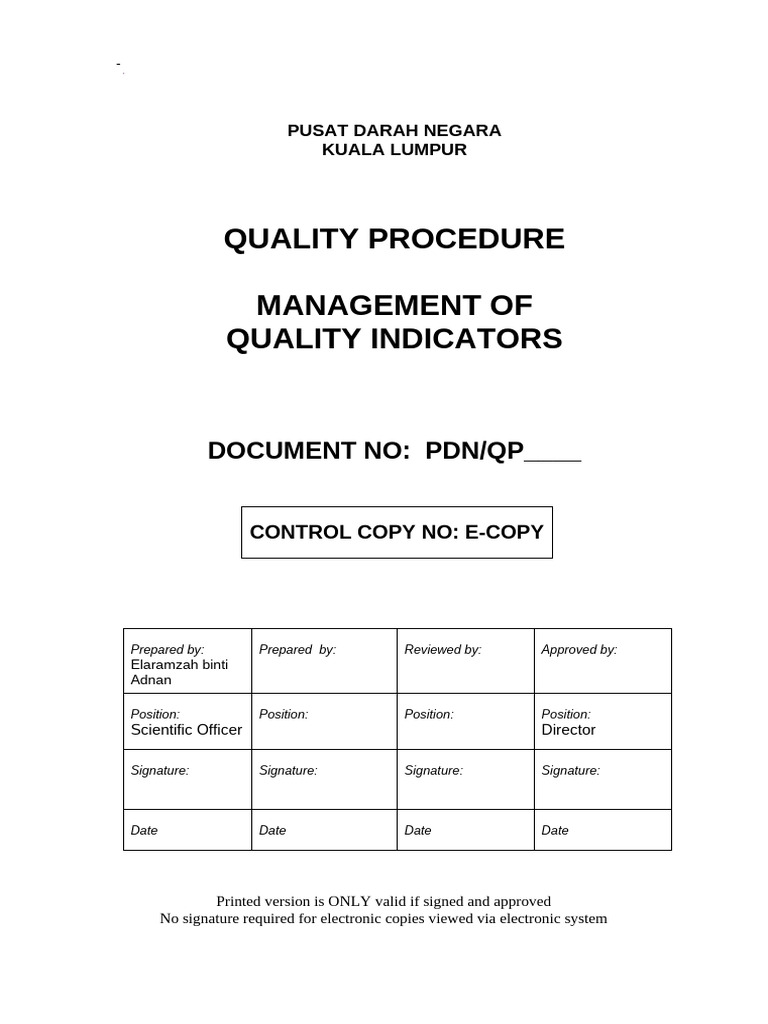 ClisQI Quality Management Procedure | PDF