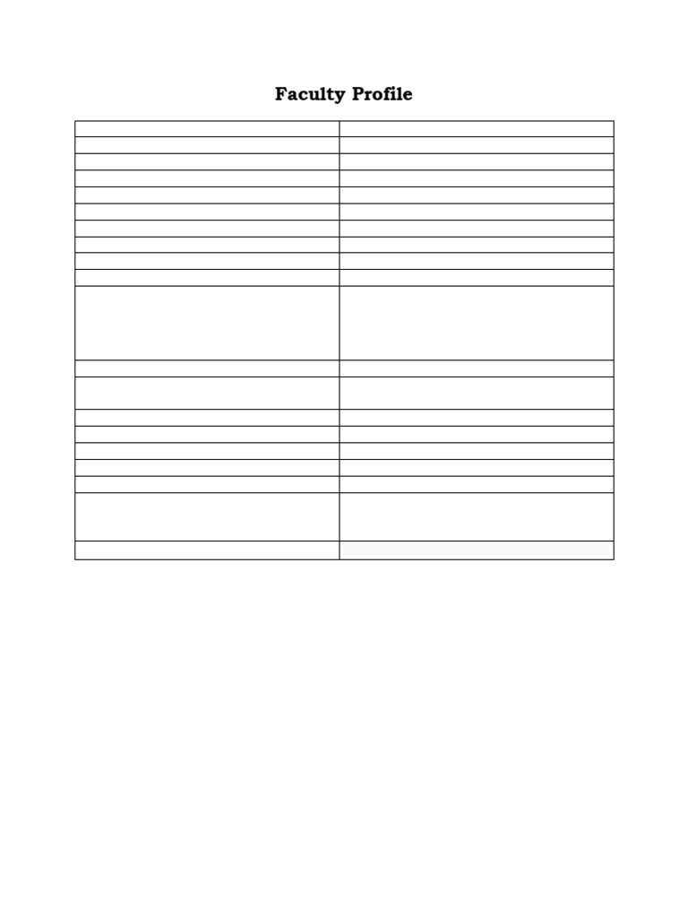 Faculty Profile | PDF