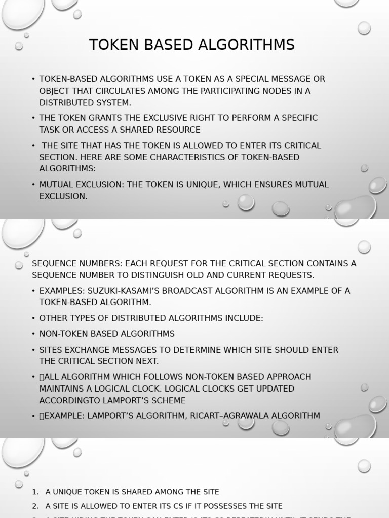 Token Based Algorithms | PDF