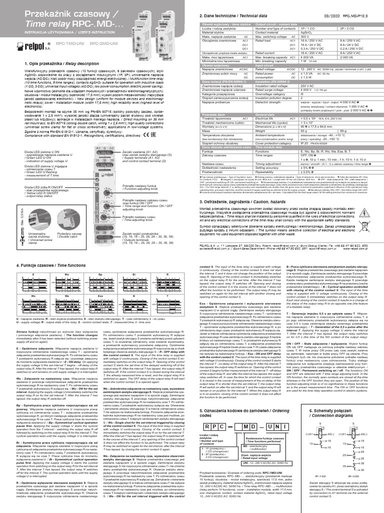 RPC-MD - IP10.3 - Instrukcja Uzytkownika | PDF