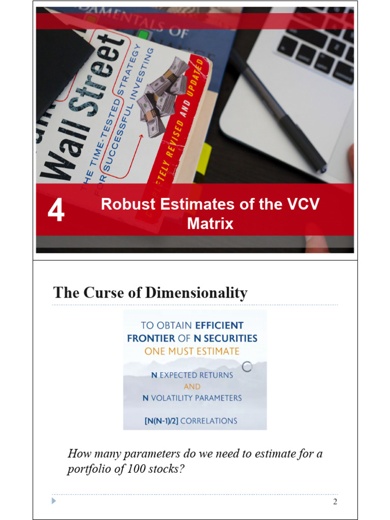 Lecture 04 - Robust Estimates of The VCV Matrix | PDF | Multivariate ...