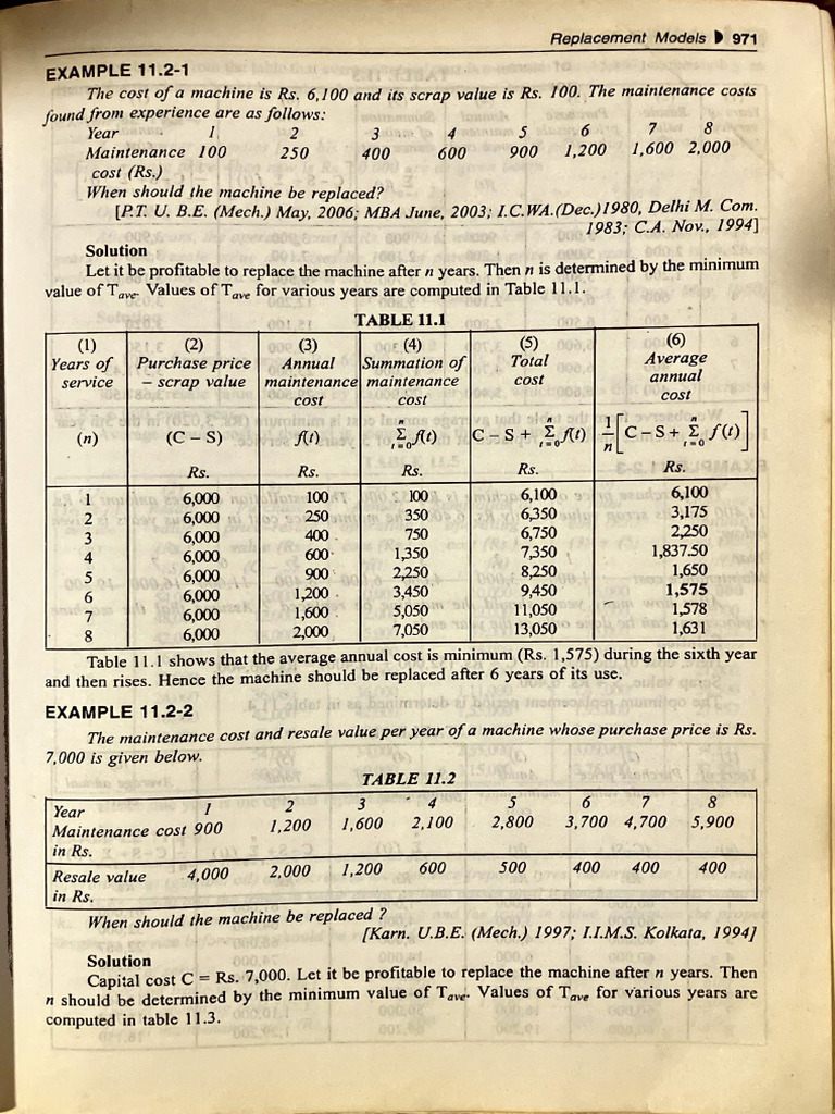 Replacement Analysis | PDF | Cost | Financial Economics