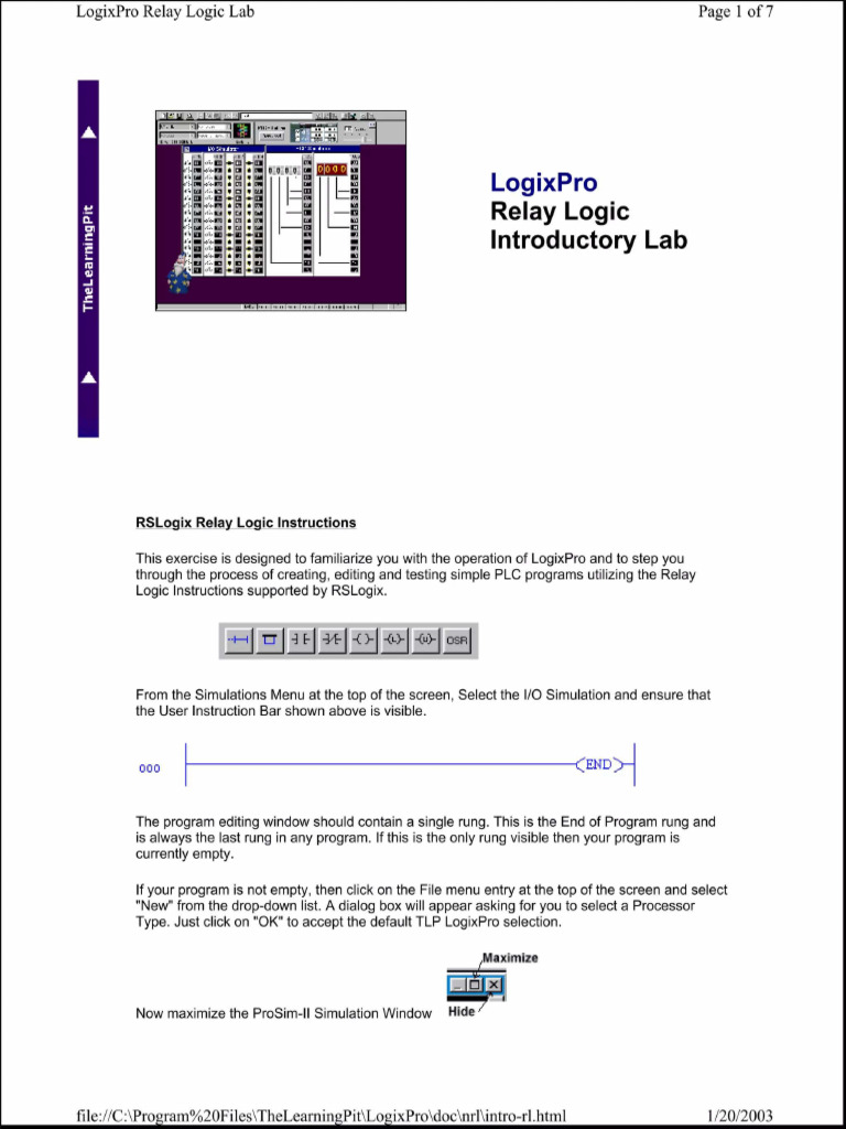 Logix Pro Introductory | PDF