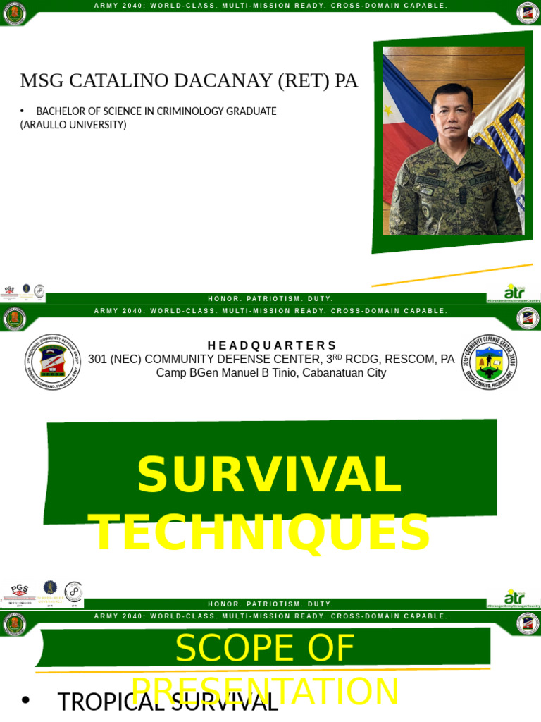 Survival Techniques | PDF | Forests | Tropics