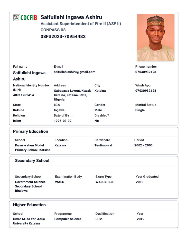 CDCFIB_ Federal Fire Service | PDF