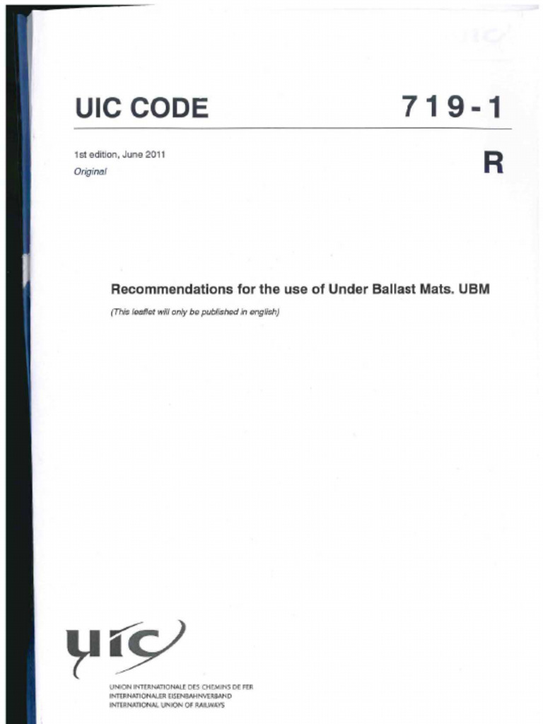 Fisa UIC 719-1 | PDF