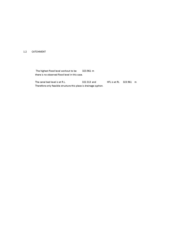 Dagdagpur Distributary Drainage Syphon Design | PDF | Landscape | Civil ...