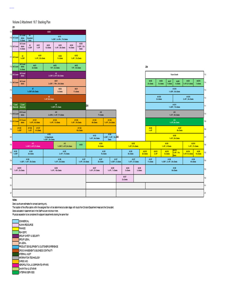Office Space Stacking Plan Overview | PDF