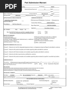 PSW Part Submission Warrant | PDF