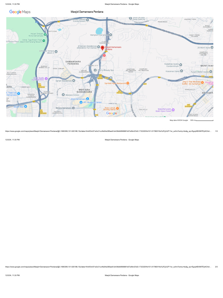 Masjid Damansara Perdana Google Maps Pdf