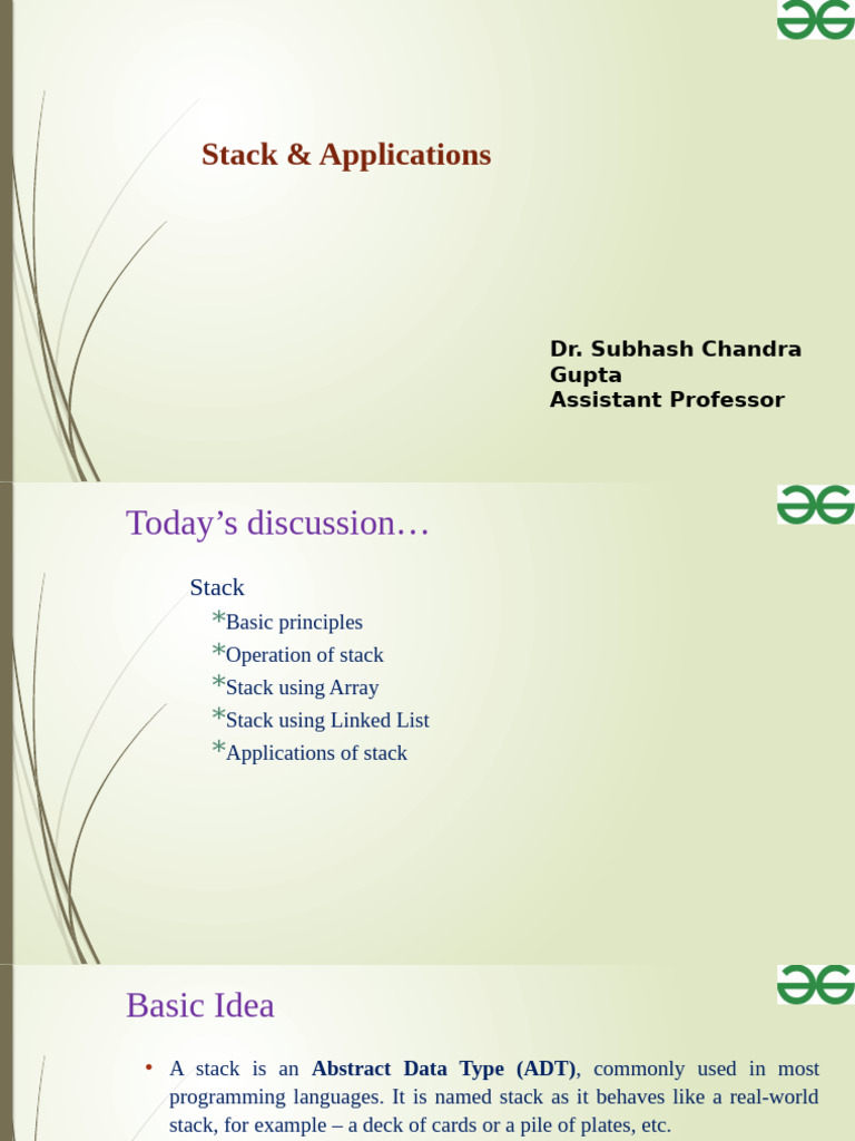 Stacks And Applications Pdf Computer Science Software Development