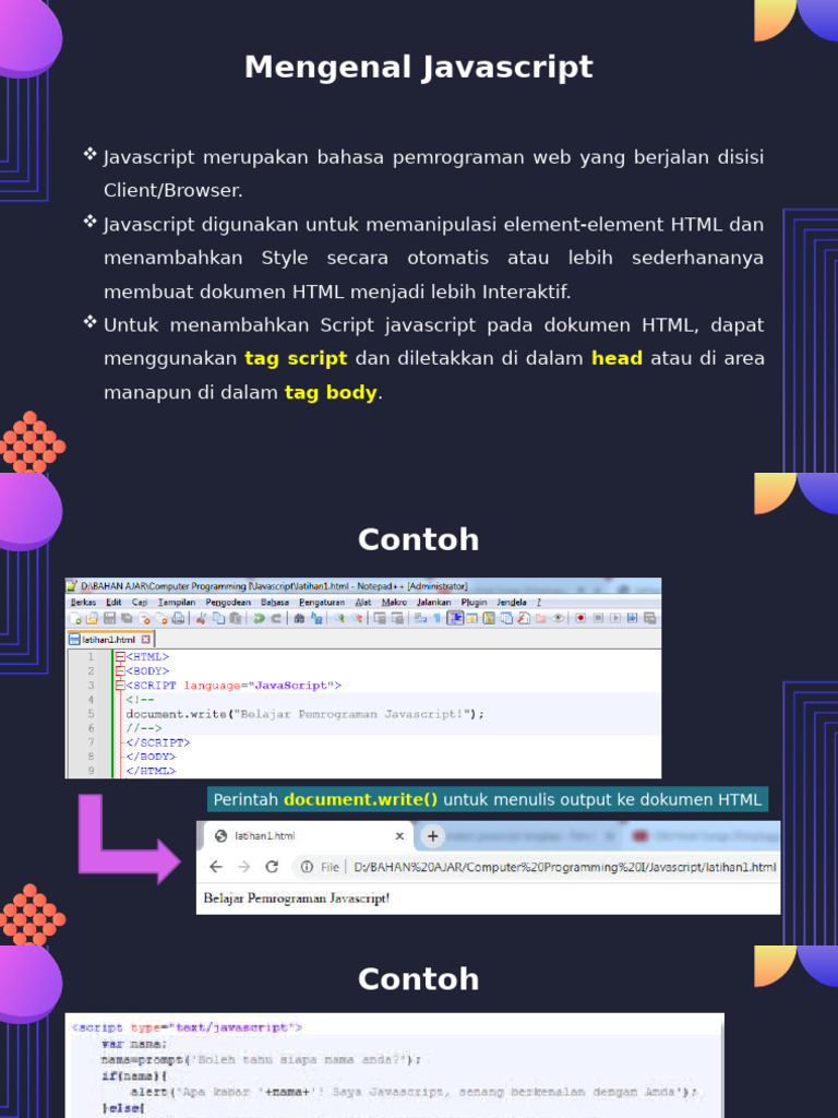 Materi Mengenal Javascript - Mandiri | PDF