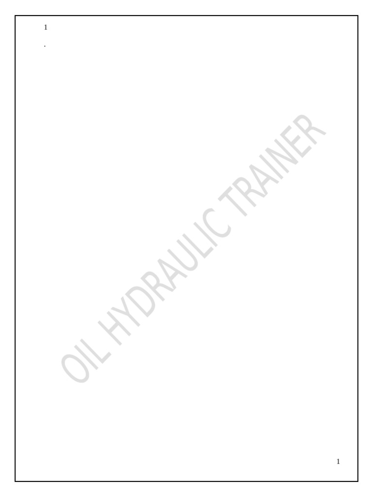 Hydrailic Control Trainer Manual Orrisa | PDF | Valve | Pump