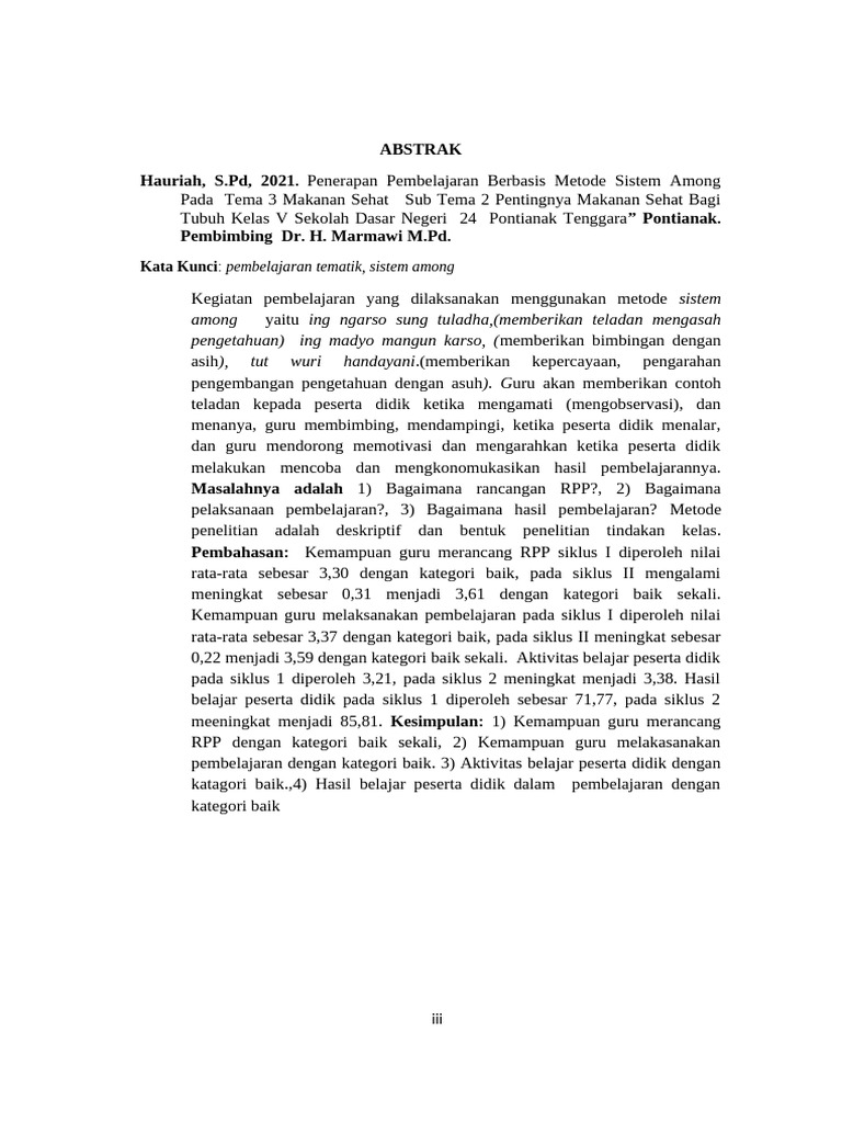 ABSTRAK - Isi Grafik Tabel Lam Iii-Ix | PDF