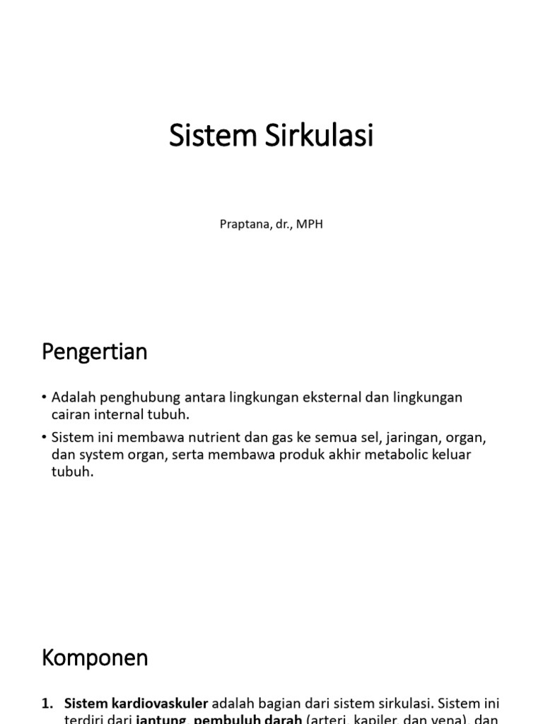 Sistem Sirkulasi | PDF