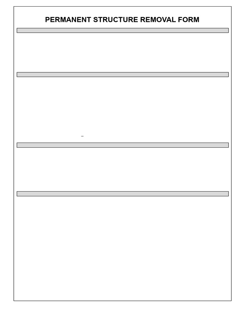 Structure Removal Form 1 | PDF