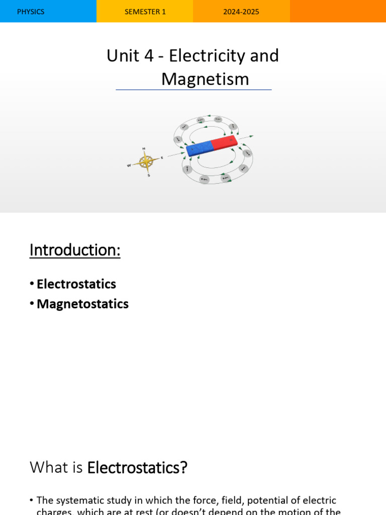Electricity and Magnetism Overview | PDF | Electrostatics | Electric Field