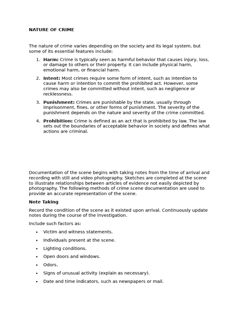 NATURE OF CRIME | PDF | Crimes | Crime & Violence